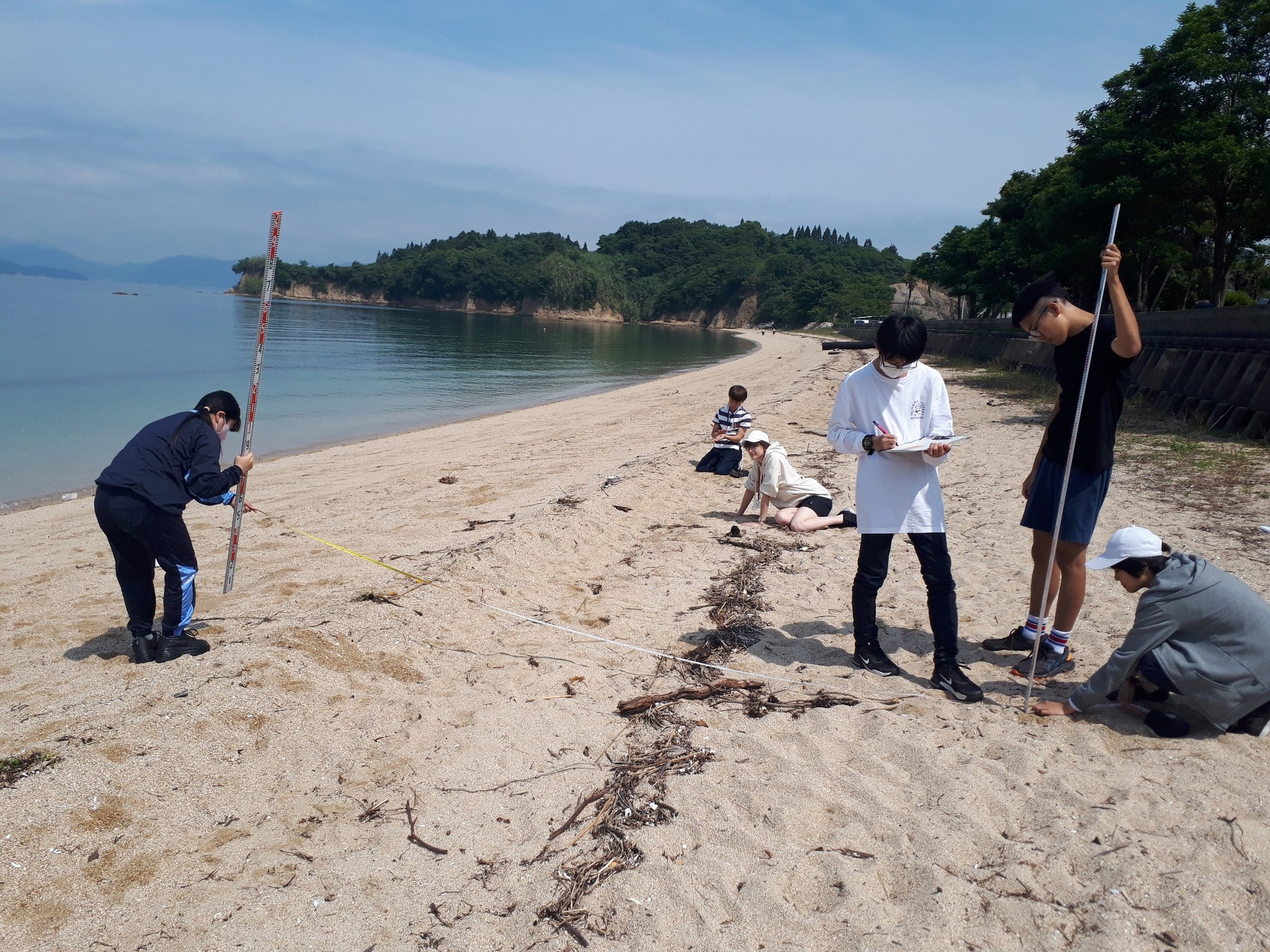 Fieldwork on the beach! | 広島県立広島叡智学園